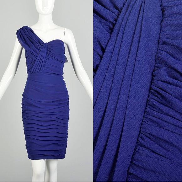 Tadashi Shoji Dresses Tadashi Shoji One Shoulder Purple Chiffon